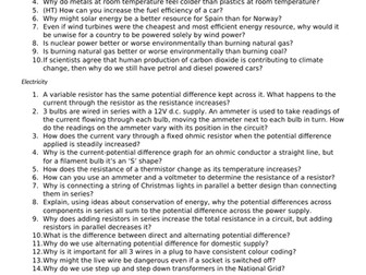 AQA GCSE Combined Science: Trilogy AO1 & AO2 Questions Complete Set ...