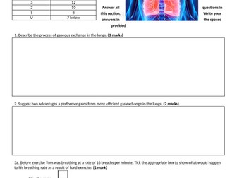 IGCSE PE (spec 2018) Respiratory System Bundle 2.1/2/3 | Teaching Resources