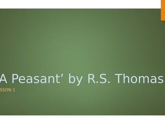 'In Cardigan Market' by Brian Morris and 'A Peasant' by R. S. Thomas ...