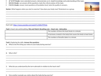 IGCSE PE (spec 2018) Energy Systems by simisterlucy | Teaching Resources