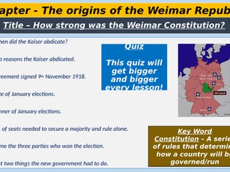 The Weimar Republic, Weimar and Nazi Germany (Edexcel) | Teaching Resources