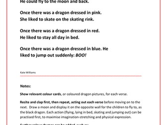 Dragons! Rhymes, Simple Writing/Colouring Sheets + 6 Crazy Pictures ...