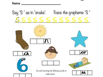 BACK TO SCHOOL S,A,T,P,I,N Letters and Sounds Phonics Homework Sheets ...