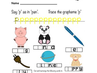 BACK TO SCHOOL S,A,T,P,I,N Letters and Sounds Phonics Homework Sheets ...