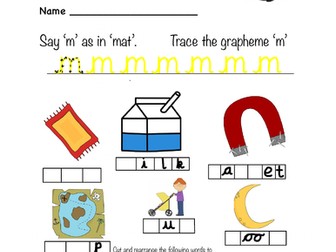 M, D, G, O, C, K Phonics Letters and Sounds Homework Sheets | Teaching ...