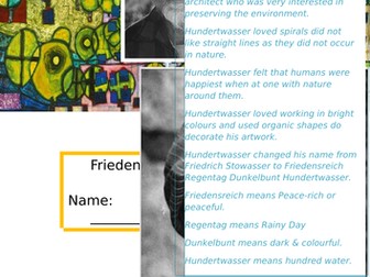 Complete Hundertwasser workbook by ladybugssloan | Teaching Resources