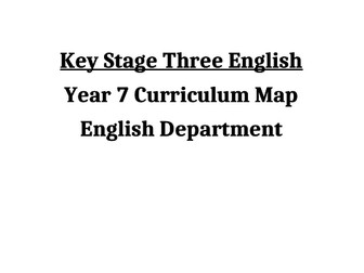 English Curriculum Maps - a bundle for Year 7-11 | Teaching Resources