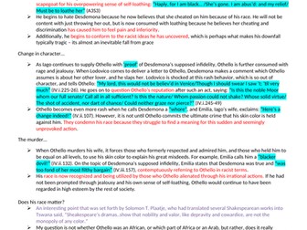 A Level English Lit: COMPLETE OTHELLO REVISION NOTES | Teaching Resources