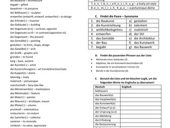 AQA A Level German Vocabulary worksheets - all topics by hasslethehog ...