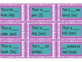 Possessive Adjectives-Possessive Case 6 English Legal Text Game Bundle ...