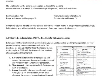 GCSE French Revision Bundle - 20 Quality French Speaking, Listening ...