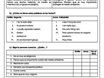 Spanish GCSE Environment Resource bundle (9 resource packs on el medio ...