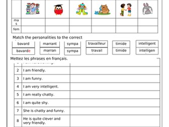 FRENCH SoW YEAR 5 - BUNDLE - WORKSHEETS | Teaching Resources