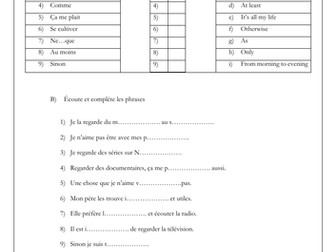 French - GCSE / iGCSE - Listening booklet worksheets (exam style ...