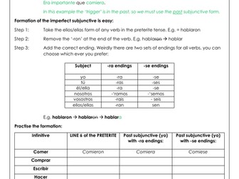 Spanish A Level Subjunctive resource bundle (10 resource packs ...