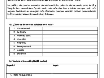 A Level Spanish Immigration & Integration in Spain: 19 Resource Packs ...