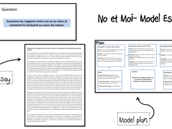 No et Moi- Model Essays and Plans- BUNDLE-A Level French | Teaching ...