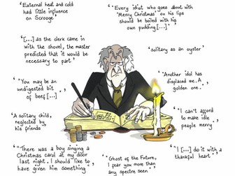 A CHRISTMAS CAROL Key Quotations POSTERS Revision GCSE - EIGHT ...