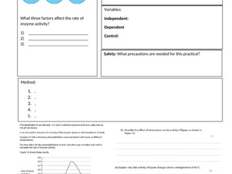 Biology GCSE Edexcel core practical sheets. Revision | Teaching Resources