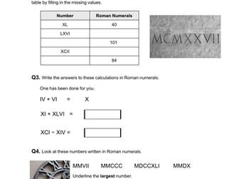 Roman Numerals Lesson | Teaching Resources