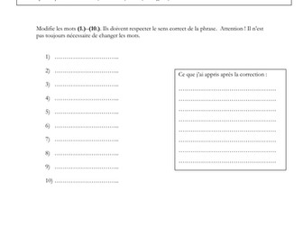 French - iGCSE reading - writing skills (exam style questions ...