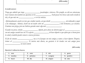 GCSE Spanish Writing Scaffolds, Support & Model Answers | Teaching ...