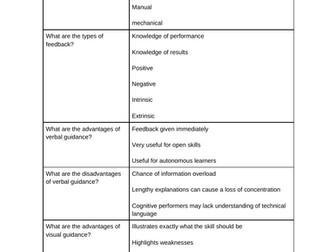 AQA A Level PE paper 1 revision by megan59781 | Teaching Resources