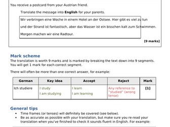 AQA GCSE German Exam Help Sheets - Bundle of 15! | Teaching Resources