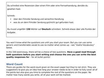 AQA GCSE German Exam Help Sheets - Bundle of 15! | Teaching Resources