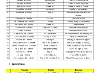 GCSE French writing and translation support & revision (18 resource ...