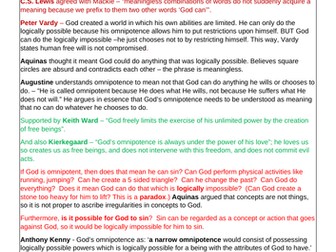 OCR A-level Religious Studies: Philosophy of Religion PAPER 1 Notes ...