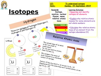 CC3 Atomic Structure | Teaching Resources