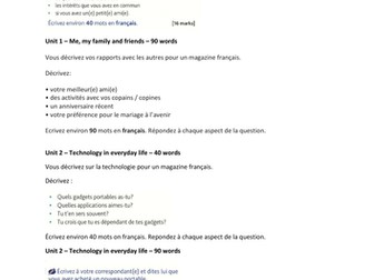 AQA French GCSE Writing Practice Questions - Foundation and Higher ...