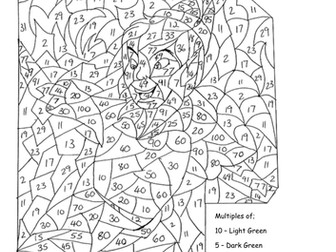 Factors and multiples colouring | Teaching Resources