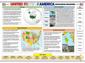 North American Countries KS2 Geography Knowledge Organisers Bundle ...