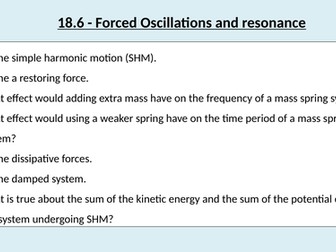 BUNDLE - Chapter 18 - Simple harmonic motion - AQA - Y13 - A level ...