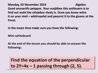 Parallel and Perpendicular Lines Resources | Tes