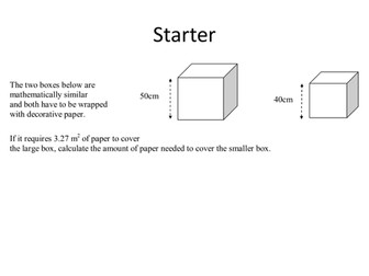 Area and Volume Scale Factor Resources | Tes