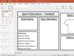 Sport Education Football Template | Teaching Resources