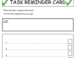 SEN Tick Task sheet | Teaching Resources