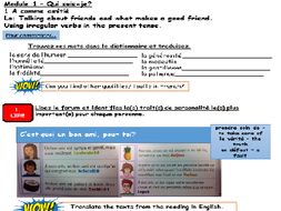 AQA GCSE French Higher Module 1 | Teaching Resources