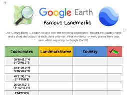 Google Earth - Famous Landmarks | Teaching Resources