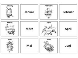 Months: German Vocabulary Card Sort | Teaching Resources