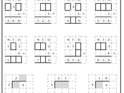 Maths, missing numbers, column multiplication and bus stop method ...