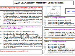 New AQA GCSE Quantitative Chemistry | Teaching Resources