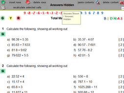 Four Operations With Decimals Differentiated Worksheet by RUN DMC ...