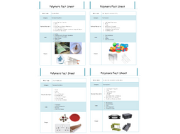 Polymers Factsheet/Posters - Resistant Materials | Teaching Resources