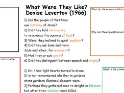 Partially Annotated Poem - What Were They Like? - DENISE LEVERTOV ...