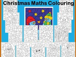 Christmas Maths Calculated Colouring Number Work | Teaching Resources