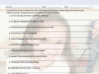 Past Simple Tense with Regular Verbs Spanish 4 Worksheet-2 Game-1 Exam ...
